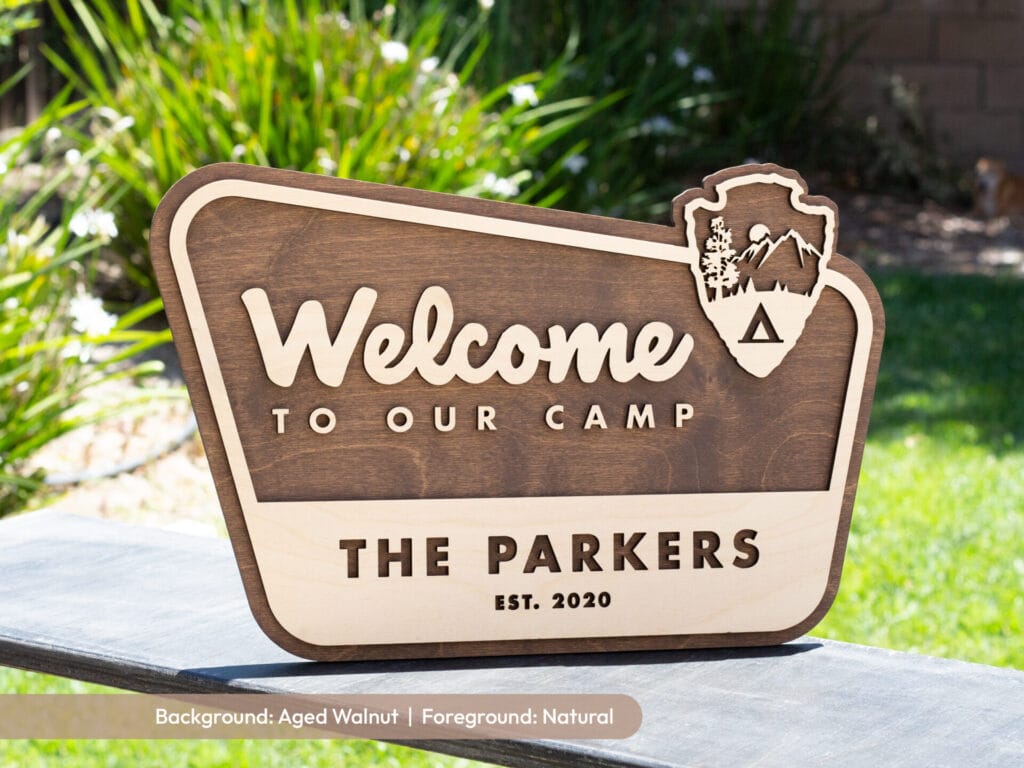 Custom National Park Welcome Sign - Lighthouse Laser Signs