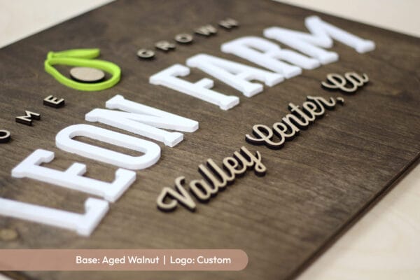 Rectangular Laser Cut Custom Wood Sign - Lighthouse Laser Signs